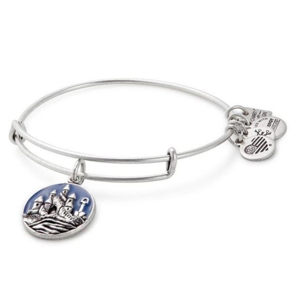 Alex and Ani | Jewelry | Alex Ani Sand Castle Silver Bangle Bracelet ...